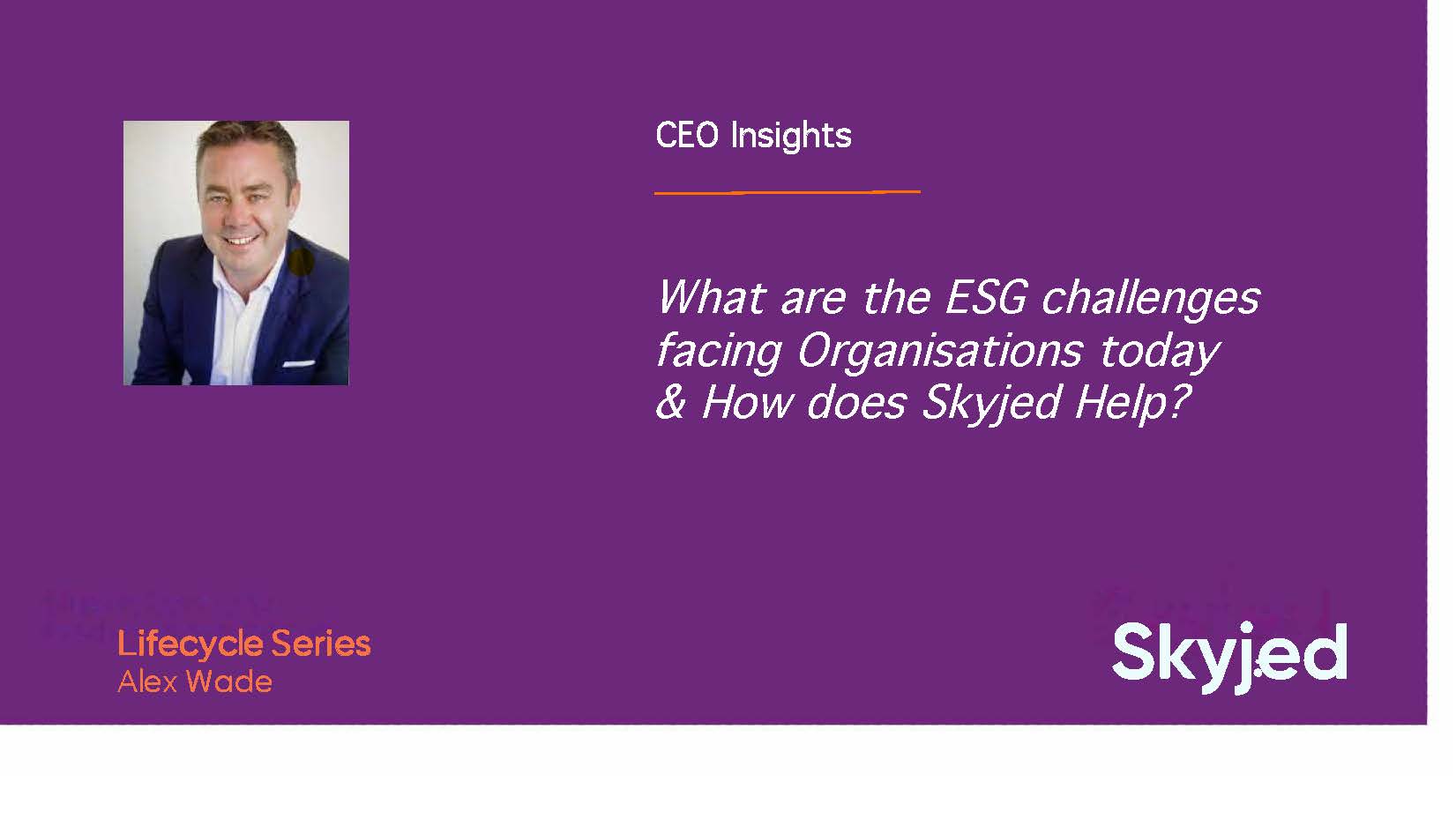 What are the ESG challenges facing organisations today and how does Skyjed help